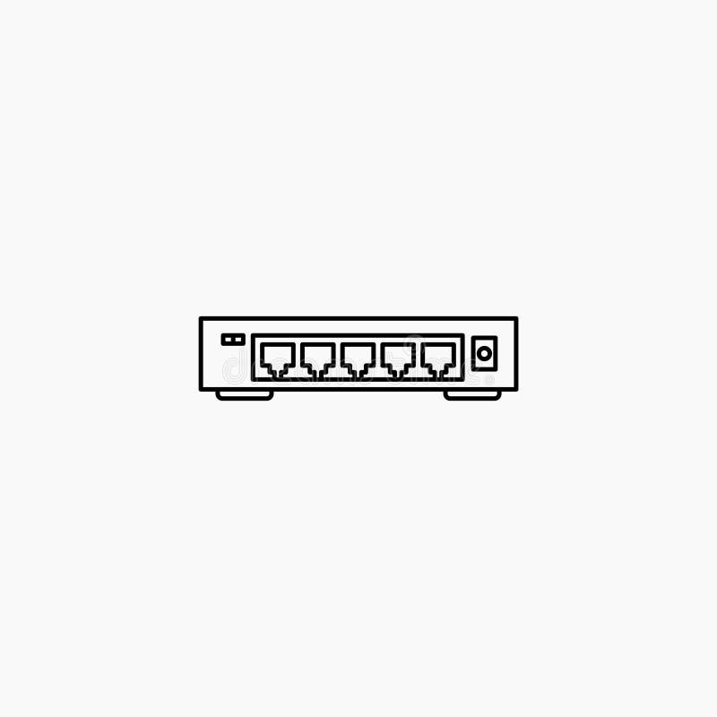 Network Switchline in Thin Line Black Color. Flat Simple Vector Symbols ...