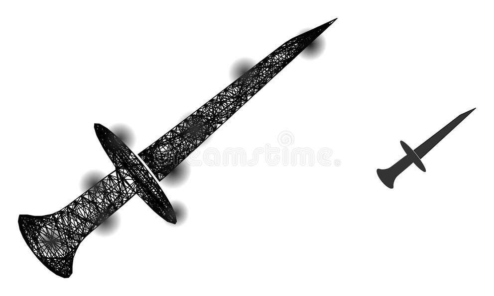 Network Sword Icon with Spots Stock Vector - Illustration of guard ...