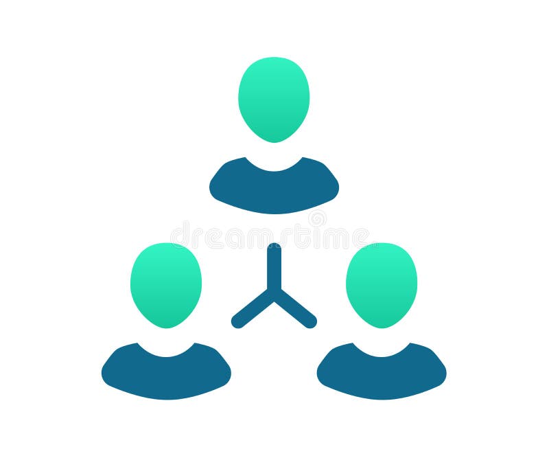 Network Team Relationship Single Isolated Icon with Gradient Style ...