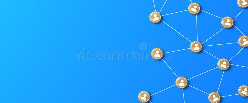 Network,Teamwork and Community Concept. 3D Render. Stock Illustration ...