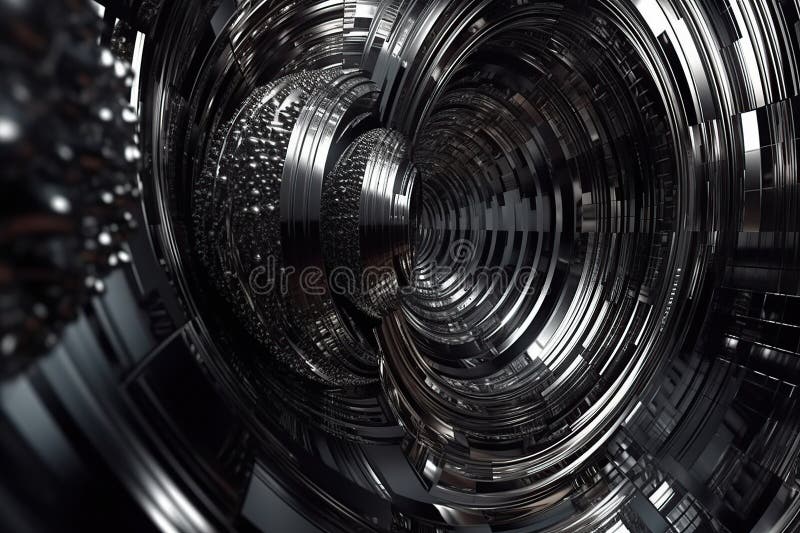 Network Technology Abstract Silver Round Frame of Circle Background ...