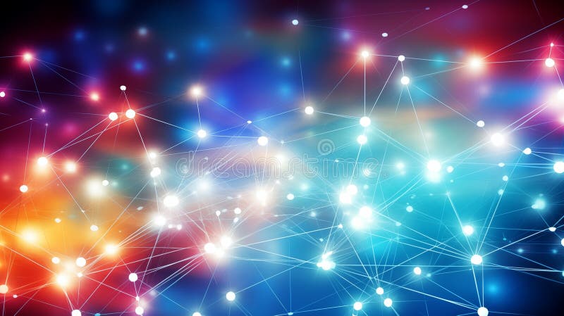 Network Technology Backdrop. Illustrates Creative Concepts in Modern ...