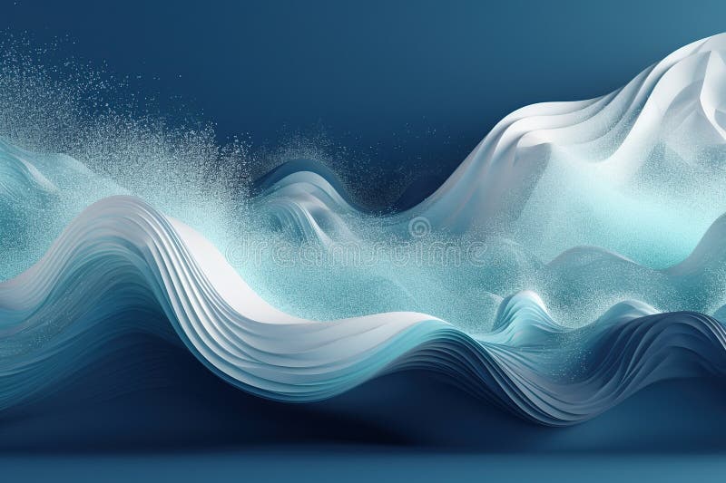 Network Technology Background Futuristic Tech Foam Blue Wave Background ...