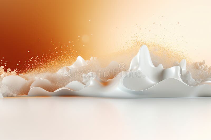 Network Technology Background Futuristic Tech Orange and White Wave ...