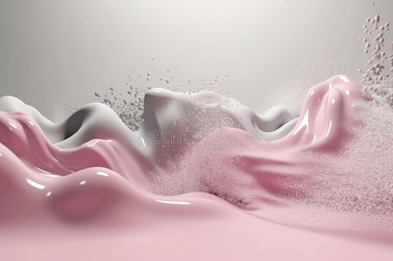 Network Technology Background Futuristic Tech Pink Wave Background. Low ...