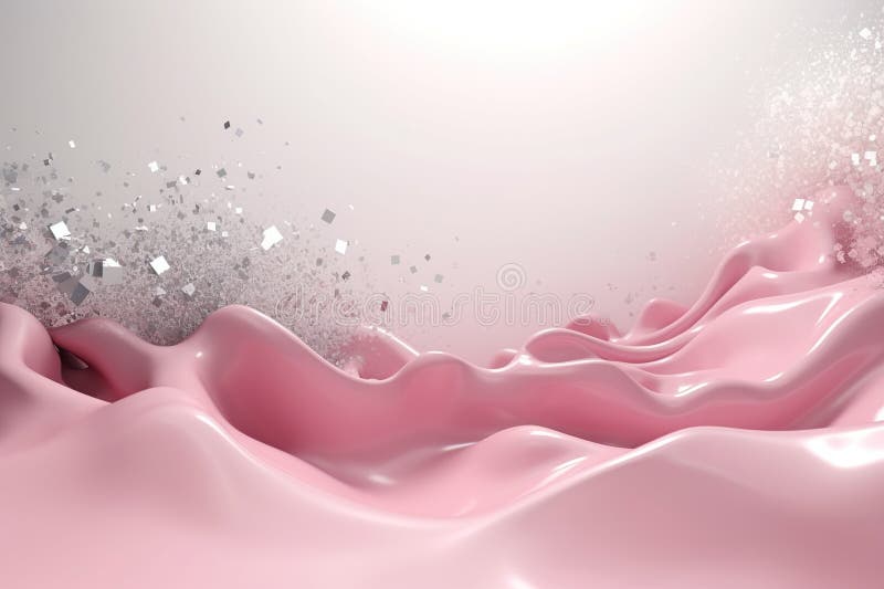 Network Technology Background Futuristic Tech Pink Wave Background. Low ...