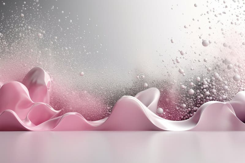 Network Technology Background Futuristic Tech Pink Wave Background. Low ...