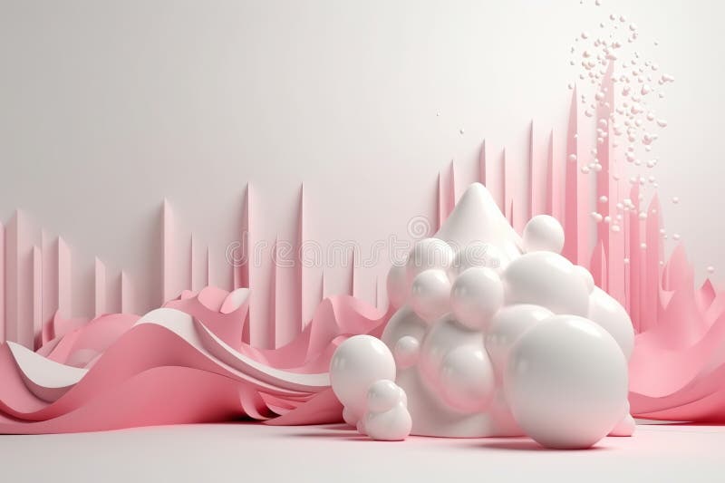 Network Technology Background Futuristic Tech Pink Wave Background. Low ...