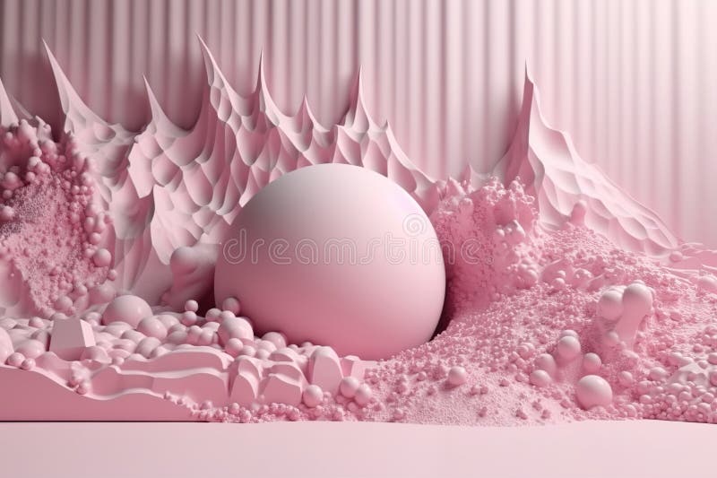 Network Technology Background Futuristic Tech Pink Wave Background. Low ...