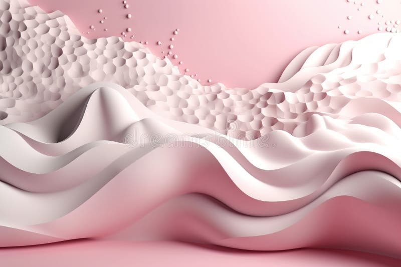 Network Technology Background Futuristic Tech Pink Wave Background. Low ...