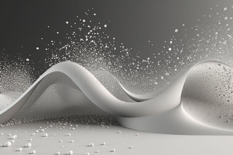 Network Technology Background Futuristic Tech Silver White Wave ...