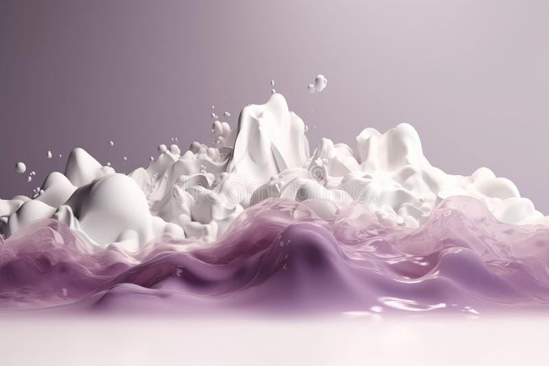 Network Technology Background Futuristic Tech Violet and White Wave ...