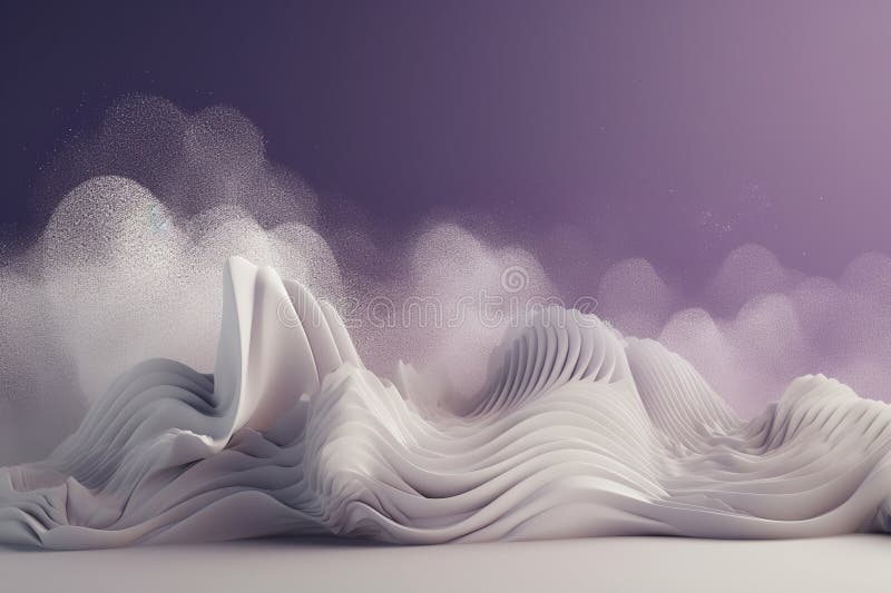 Network Technology Background Futuristic Tech Violet and White Wave ...