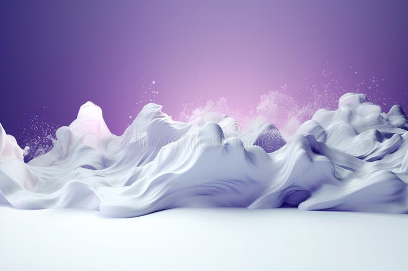 Network Technology Background Futuristic Tech Violet and White Wave ...