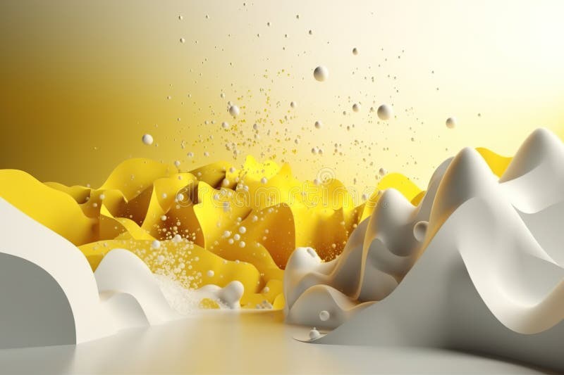 Network Technology Background Futuristic Tech Yellow and White Abstract ...