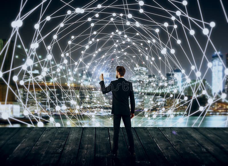 Network and Technology Concept Stock Image - Image of futuristic ...