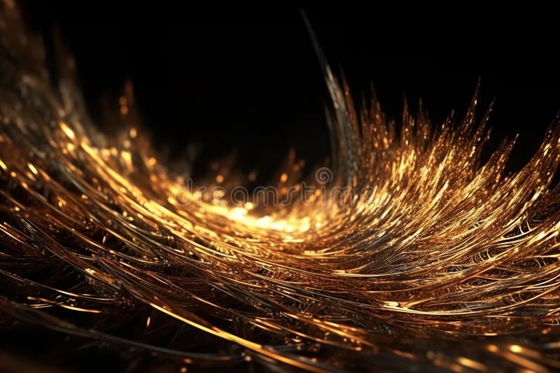 Network Technology Futuristic Tech Gold Abstract Background. Low Poly ...