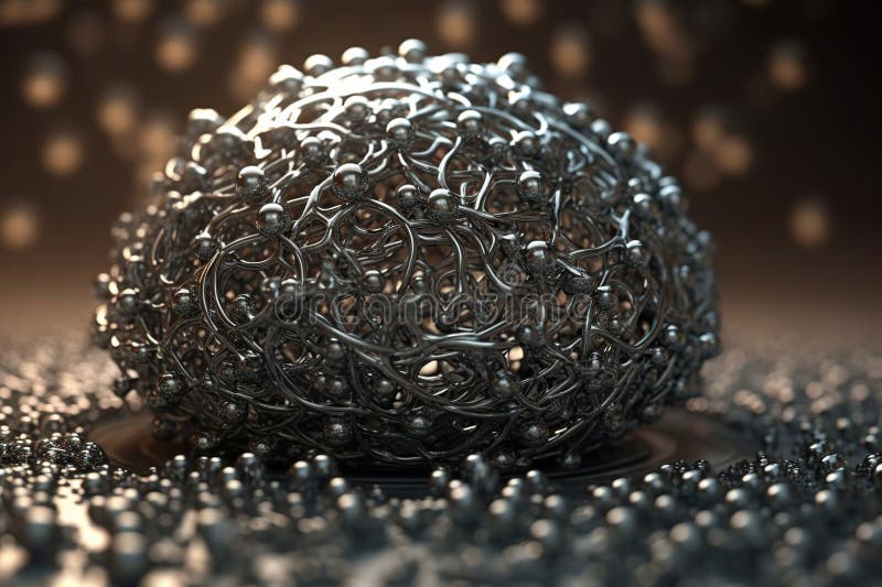 Network Technology Polygonal Sphere Digital Silver Abstract Background ...