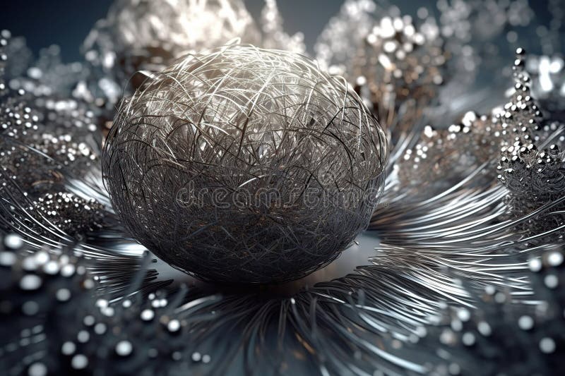 Network Technology Polygonal Sphere Digital Silver Abstract Background ...