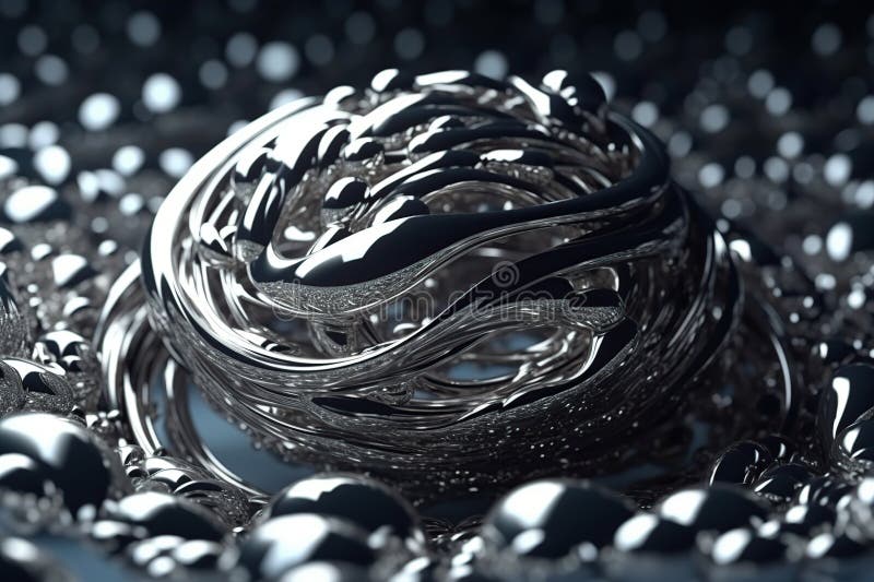 Network Technology Polygonal Sphere Digital Silver Abstract Background ...