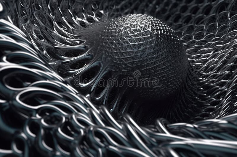 Network Technology Polygonal Sphere Digital Silver Abstract Background ...