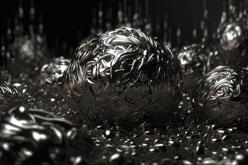 Network Technology Polygonal Sphere Digital Silver Abstract Background ...