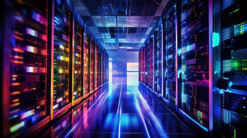 Network technology servers stock illustration. Illustration of ...