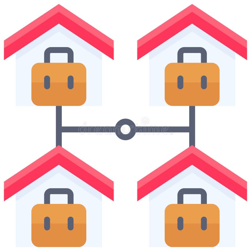 Network, Telecommuting or Remote Work Icon Stock Vector - Illustration ...