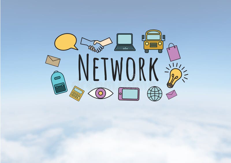 Network Text Drawings Graphics Stock Illustrations – 103 Network Text ...