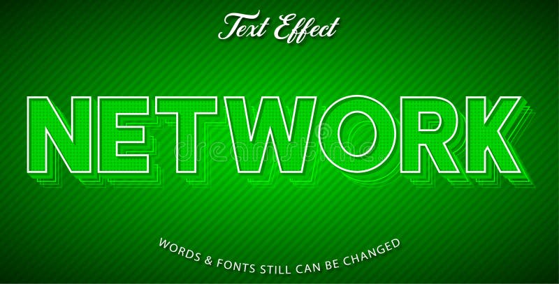 Network Editable Text Effect Style Stock Vector - Illustration of ...