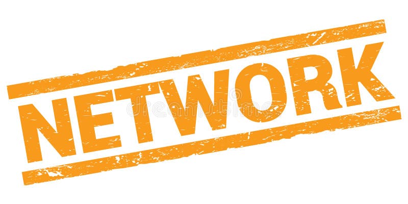 NETWORK Text on Orange Rectangle Stamp Sign Stock Illustration ...