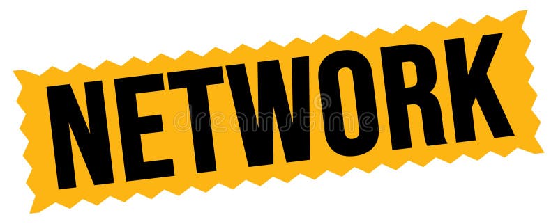 NETWORK Text Written on Orange-black Zig-zag Stamp Stock Illustration ...