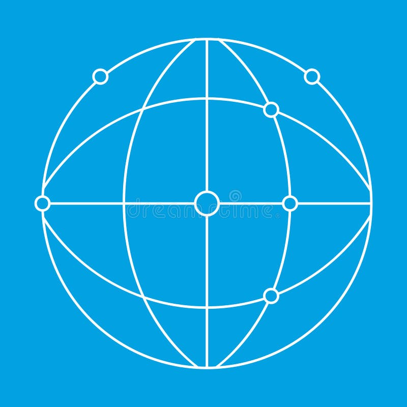 Network thin lines icon stock vector. Illustration of navigation - 79806782