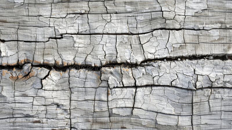 A Network of Thin Weathered Cracks Running Across the Wood Adding ...