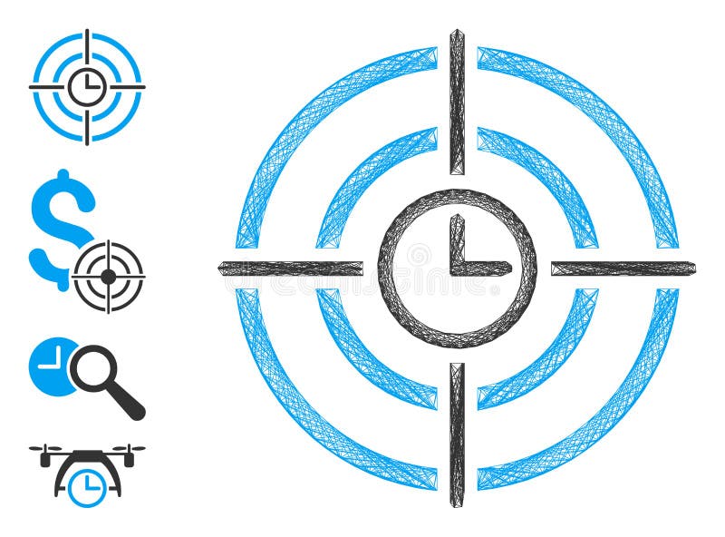 Network Time Target Vector Mesh Stock Vector - Illustration of plan ...
