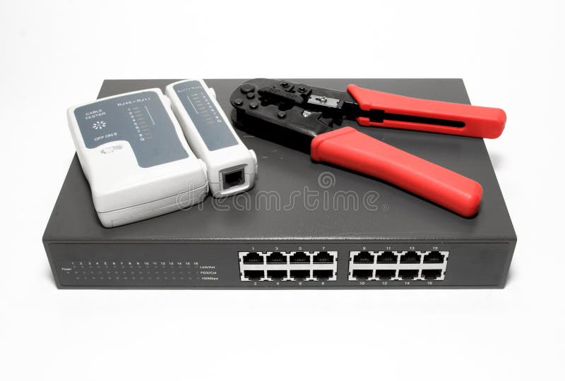 Network connection tools. stock photo. Image of isolated - 89341090