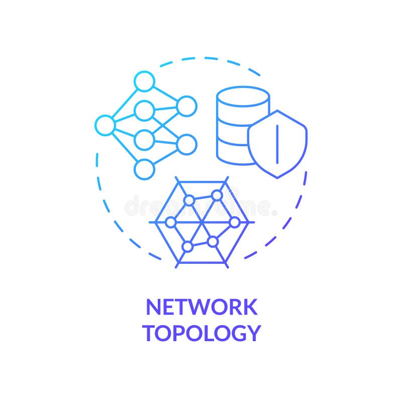 Network Topology Blue Gradient Concept Icon Stock Vector - Illustration ...