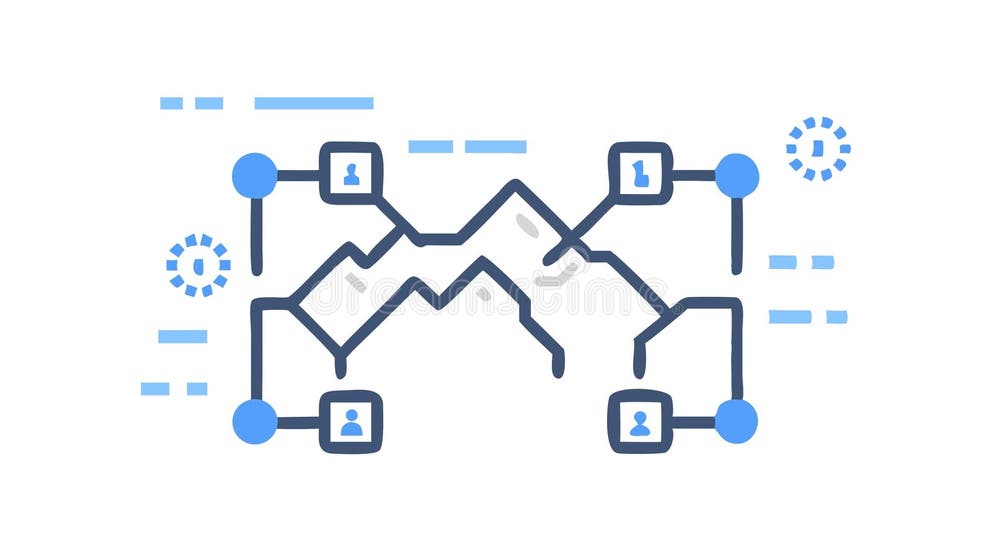 Network Topology and Data Flow Diagram Icon, Vector Design Generative ...