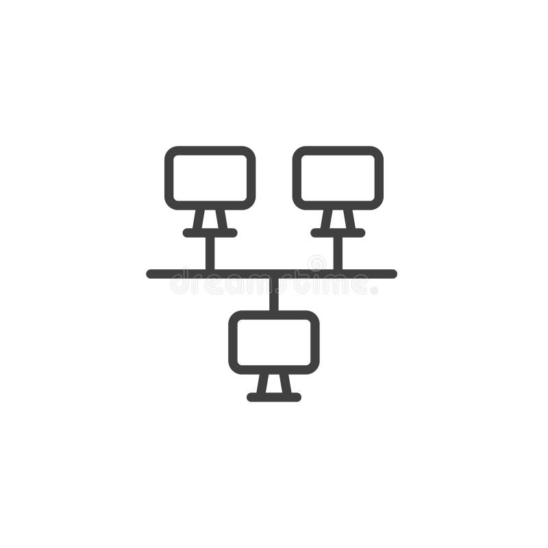 Network Topology Line Icon Stock Vector Illustration Of Linear 317361000
