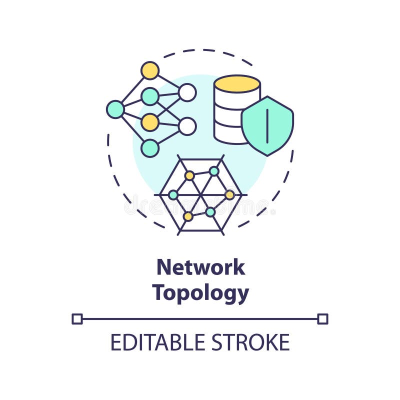 Network Topology Multi Color Concept Icon Stock Vector - Illustration ...