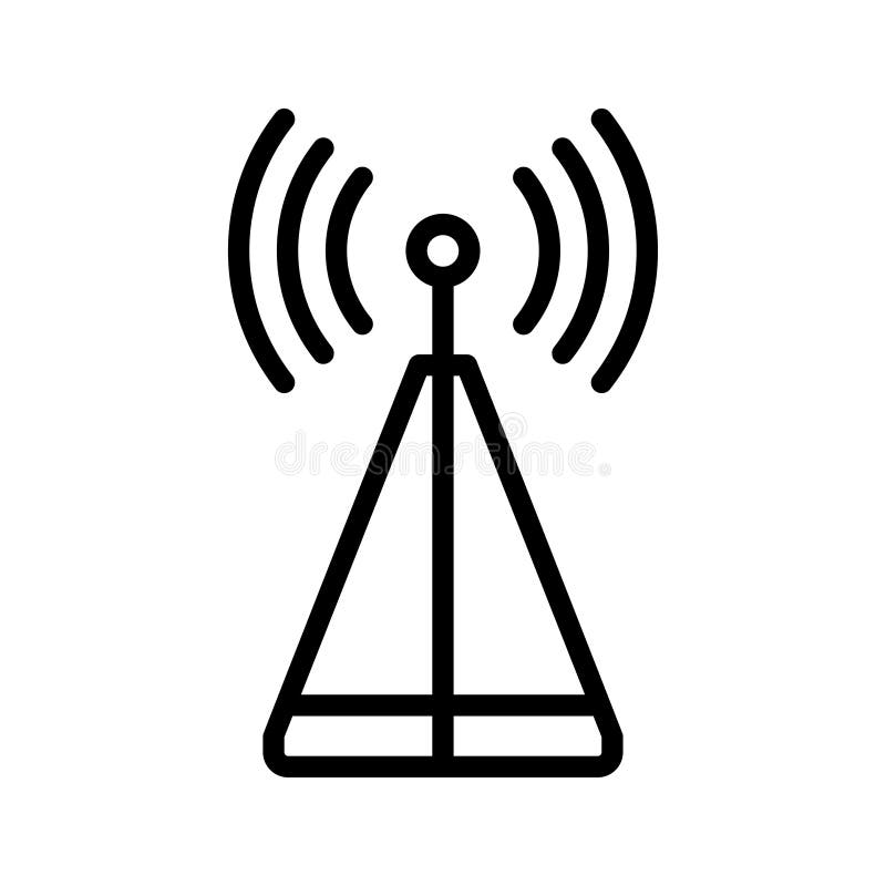 Network tower icon stock vector. Illustration of vector - 223737020