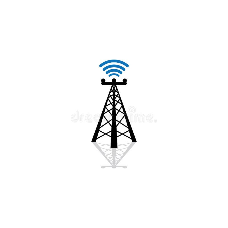 Network tower icon stock vector. Illustration of flat - 240417159