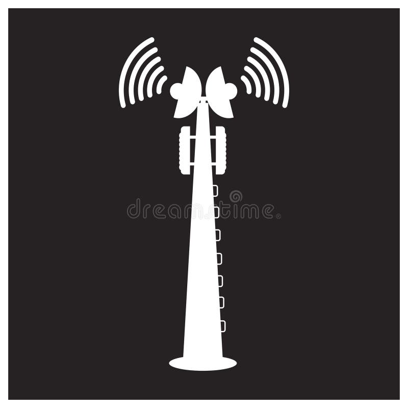 Network tower icon stock vector. Illustration of outline - 331207948
