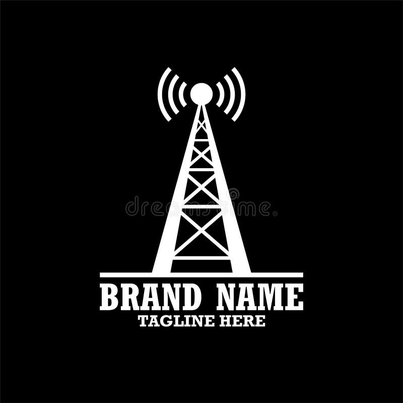 Network Tower Logo Design stock vector. Illustration of label - 264871493