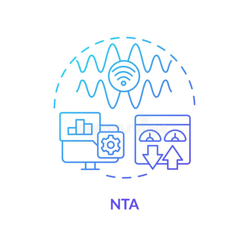 Network Traffic Analysis Blue Gradient Concept Icon Stock Vector ...