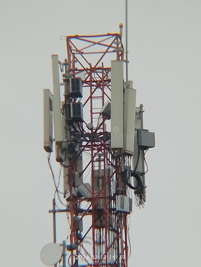 This is a Network Transmitter Tower in Remote Areas of Indonesia Stock ...