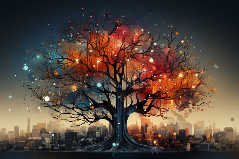 Network Tree Showing the Connection of Different Digital Spaces in a ...