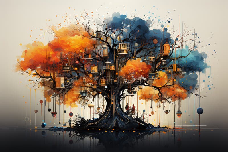 Network Tree Showing the Connection of Different Digital Spaces in a ...