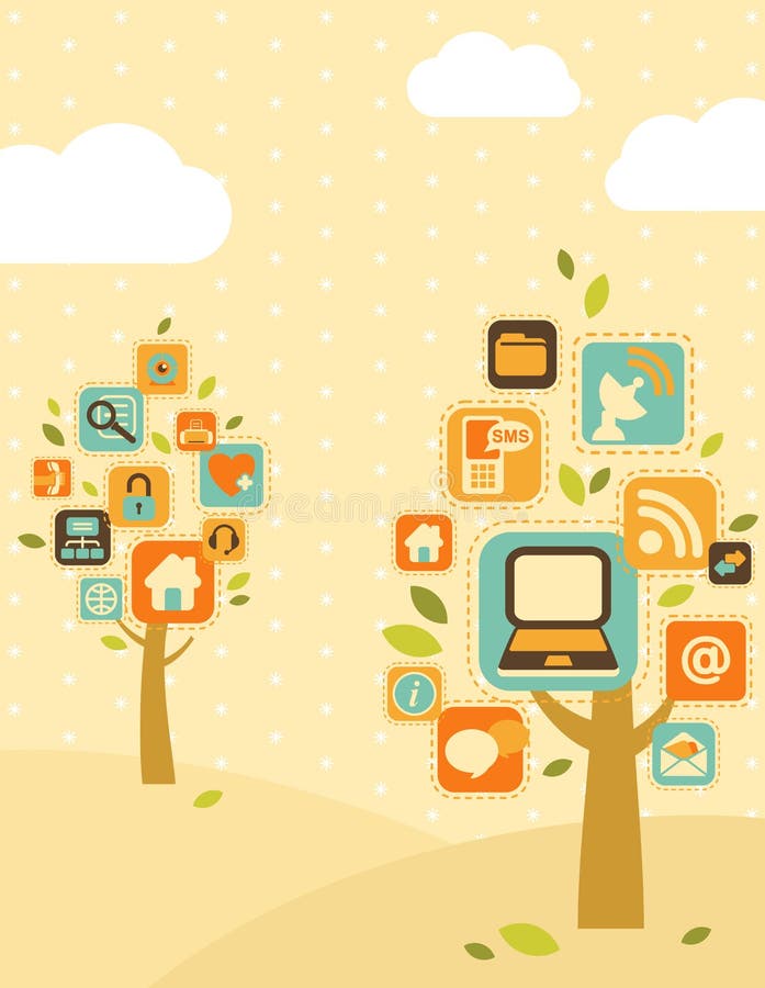 Network Tree stock vector. Illustration of data, connection - 31719615