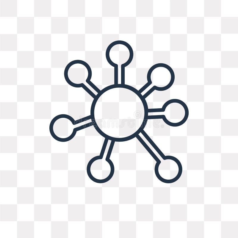 Network Vector Icon Isolated on Transparent Background, Linear N Stock ...